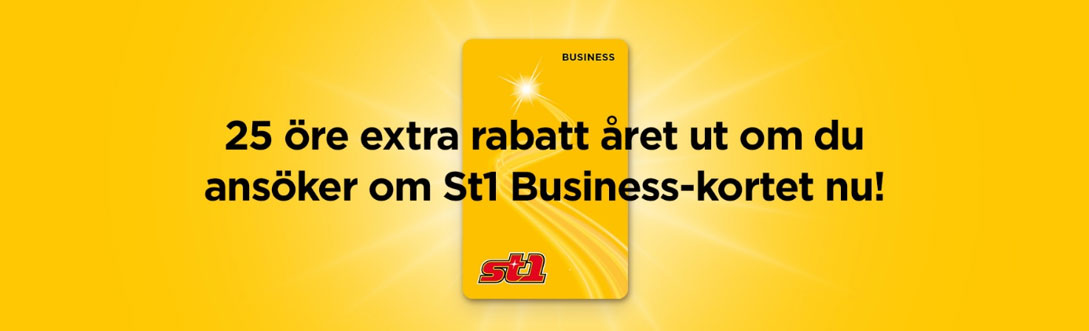 Extra bra rabatter året ut om du ansöker om St1 Business-kortet nu ...