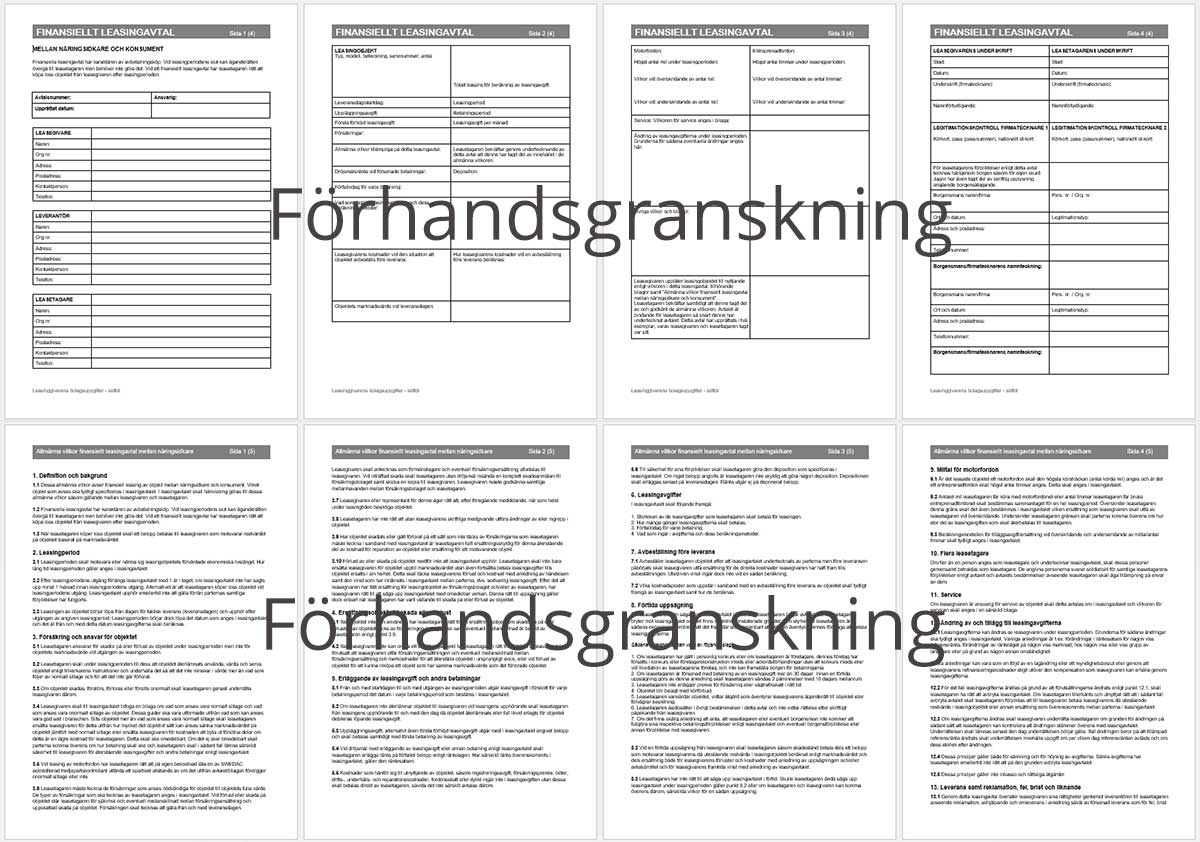 Leasingavtal mall – Företagande.se